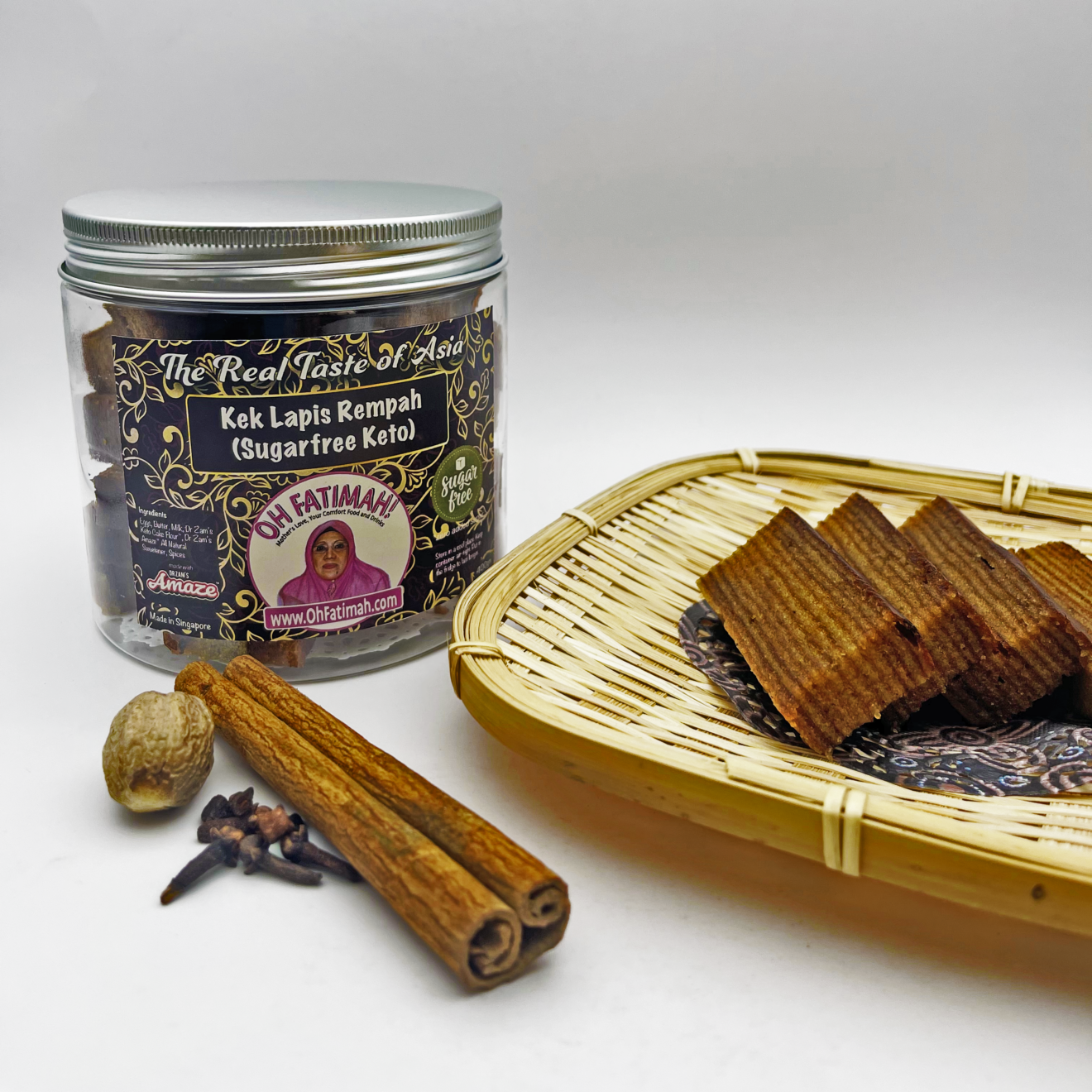 Oh Fatimah! Kek Lapis Rempah (Sugarfree Keto) - Spiced Layered Butter ...
